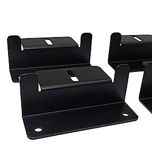 Solar Panel Mounting Bracket Aluminum Solar Panel Z Brackets Roof Solar Panel Bracket for RV, Boat, Wall, Caravans, Yacht and Other Off Gird Installation, Set of 4 Units, Black
