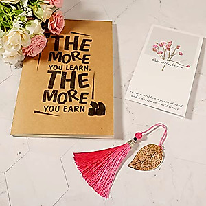 Book Lovers Gifts For Women, Teacher Appreciation Gifts, Christmas Gifts- Includes a Canvas Tote Bag, Personal Mug, Bookmark, Reading Notebook, Funny Socks and a Lovely Greeting Card (6 pieces) … …