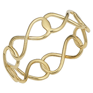 Kooljewelry 14k Yellow Gold Infinity Ring (size 5)