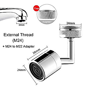 Splash Filter Faucet 720 Rotating Faucet Extender Aerator-Universal Faucet