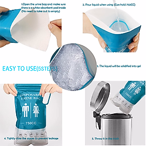 12pcs Disposable Urine Bags Pee Bag for Travel Emergency Portable Urinal Bag Sap Bags Vomit Bags Unisex Urinal Bag