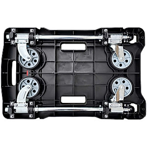 Fold Flat Cart, Plastic, 300 lb. Cap, 26" x 16-1/4" x 36"