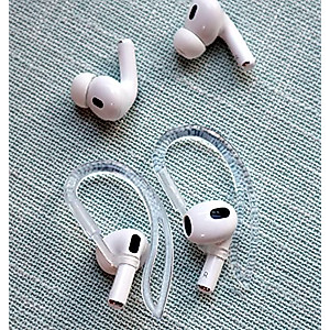 Adjustable Ear Hooks Compatible with AirPods Pro 2 2022 Release [ Anti-Slip ], 360 Degree Rotation Adjustment Earhooks Sport Holder Wings Compatible with AirPods 3 2 1 & Pro 4 Pairs Translucent