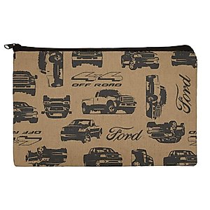Ford Trucks Pattern Pencil Pen Organizer Zipper Pouch Case