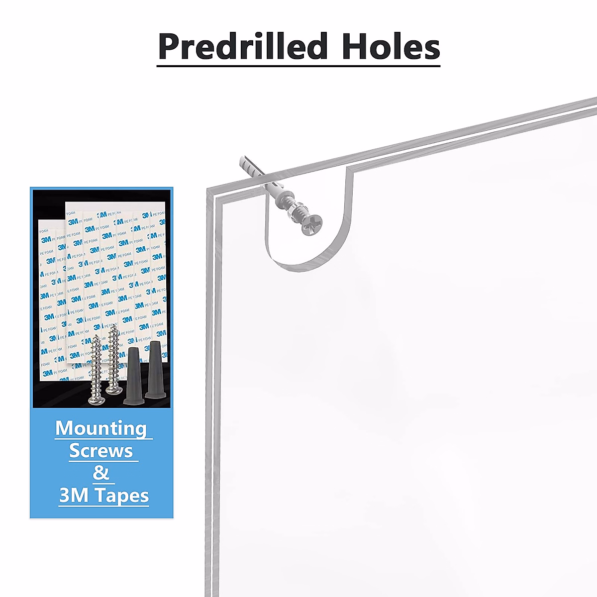 MaxGear Acrylic Sign Holder 11 X 17 Wall Mount Sign Holder Clear Plastic Picture Frames with 3M Tape Adhesive and Screws for Office, Home, Store, Restaurant - Landscape, 6 Pack