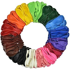 QRabbit 600 Pack 12" Party Balloons, Premium Quality Strong Latex Balloons for Helium or Air Use, 15 Assorted Bright Rainbow Colors for Wedding Birthday Graduation Anniversary Party Decoration