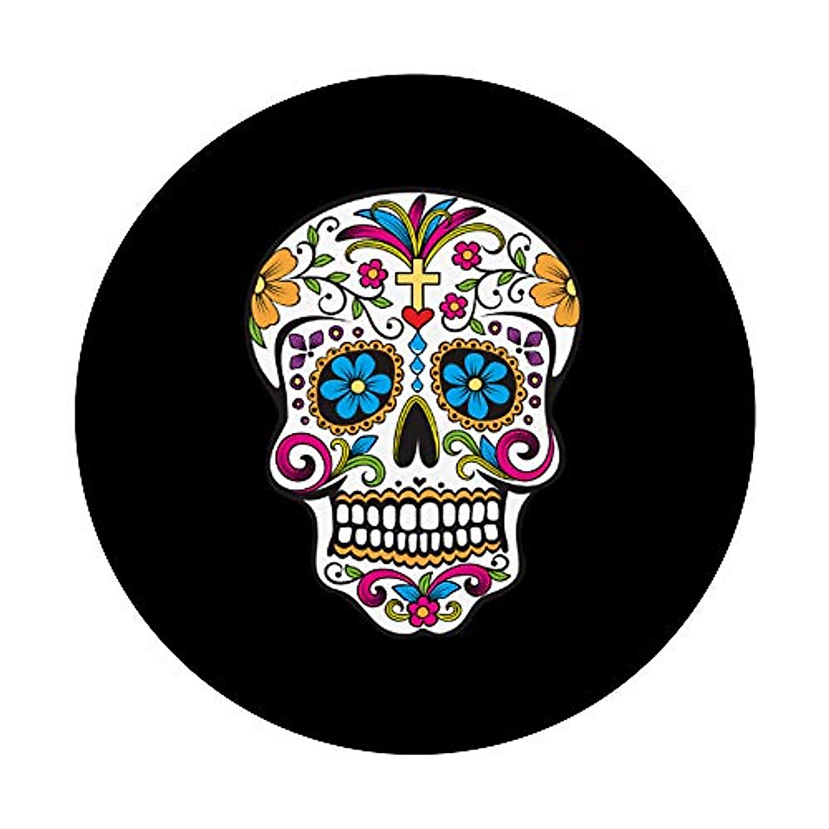 Day of the Dead Sugar Skull PopSockets PopGrip: Swappable Grip for Phones & Tablets