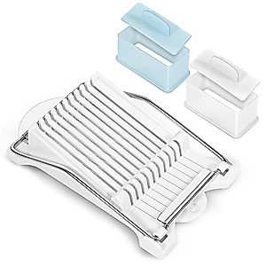 2 Pcs Musubi Mold Musubi Maker Kit and 1 Pc Slicer Luncheon Meat Hot Dog Slicer Musubi Press Sushi Rice Mold for Kitchen, Restaurant, Home