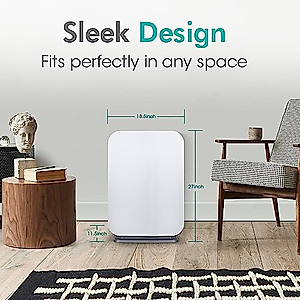 Alen BreatheSmart 75i Air Purifiers for Bedrooms, Living Room, Kitchen, Pure HEPA Air Filter, Smart Air Cleaner to Remove Pollen, Dust, Dander, Pet Air, Mold, Quiet Air Flow for Large Rooms, 1300 SqFt