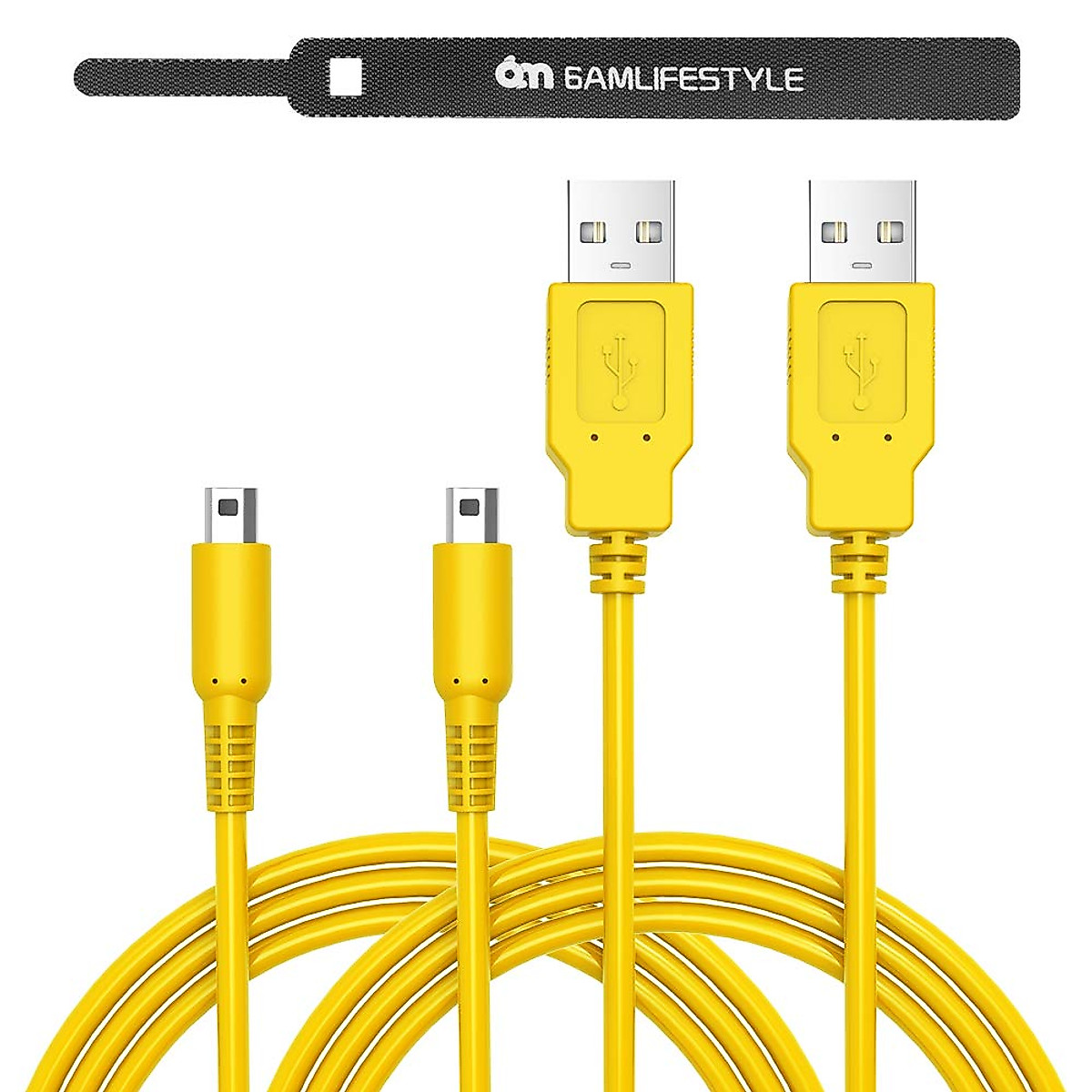 [2 Pack] 5FT USB Charger Charging Cable for 3DS Compatible with Nintendo New 3DS XL/New 3DS/ 3DS XL/ 3DS/ New 2DS XL/New 2DS/ 2DS XL/ 2DS/ DSi/DSi XL Bule/Red/Yellow