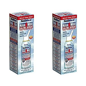 Neilmed Nasamist Isotonic Saline Spray For Allergy & Sinus Sufferers, 75 ml Pack of 2