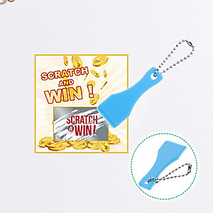 Ciieeo 10pcs Scratch tool lottery ticket scratcher tool scraper tool kitchen lottery scratcher keychain lottery scraper keyring vintage stickers portable scraper Label plastic