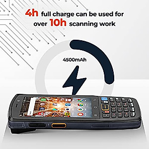 MUNBYN 2023 New Android Barcode Scanner with Pistol Grip, 2D SE4710 Zebra Scanner Android 9.0, 4G WiFi, Rugged IP67 Android Scanner Handheld for Inventory Warehouse