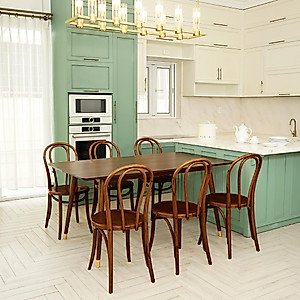 Acacia Wilma Solid Wood Dining Table / 64" Kitchen Table Dining Table for 6 / Dining Room Table, Patio Table, End Table, Coffee Table, Work Desk, Natural Wood Kitchen & Dining Room Table, Walnut