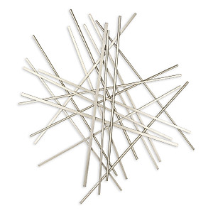 Cheungs Abstract, silver bar and panel wall décor piece (5369SV)