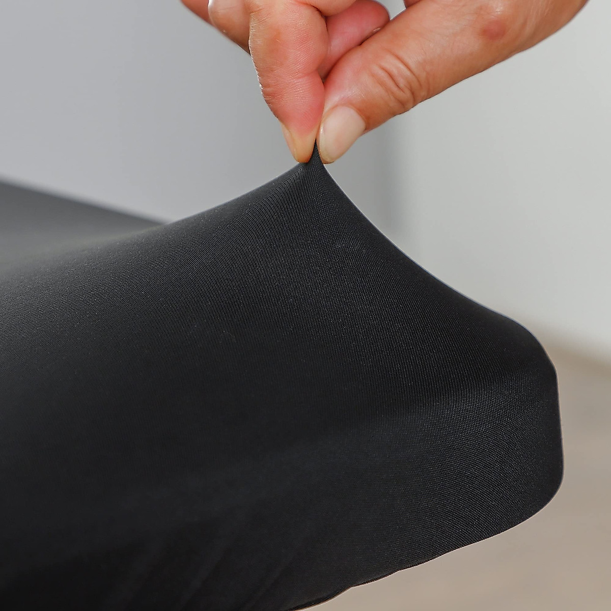 NEWISHER 2 Pack Fitted Tablecloth Rectangle 4ft Elastic Edge Spandex Table Top Cover for Picnic Outdoor Camping Park Patio Black 23 x 48 inch