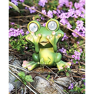 TIBLEN Solar Powered Frog Outdoor LED Garden Light Decor (See - NO)