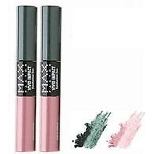 Max Factor Vivid Impact Eyeshadow Duo 150 SMOKIN ROSE (PACK OF 2 Tubes)