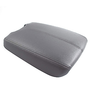 MOTOALL Auto Car Leather Suture Center Console Armrest Lid Cover Cap for 2008 2009 2010 2011 2012 Honda Accord Synthetic Leather (Vinyl) Plastic Gray