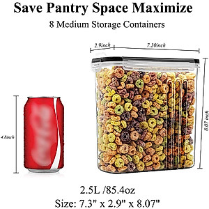 Wildone 8pcs Airtight Storage Containers and 6pcs Cereal Storage Containers