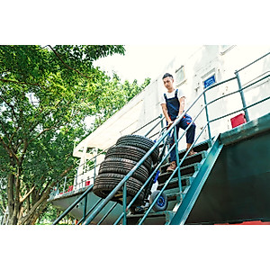 XSTO Electric Stair Climber, 375lbs Load Capacity Aluminum Stair Climbing Dolly Cart, 1200W Peak Power Motor Electric Dolly, Powered Hand Trucks with Ergo Telescoping Handle & Pneumatic Wheels