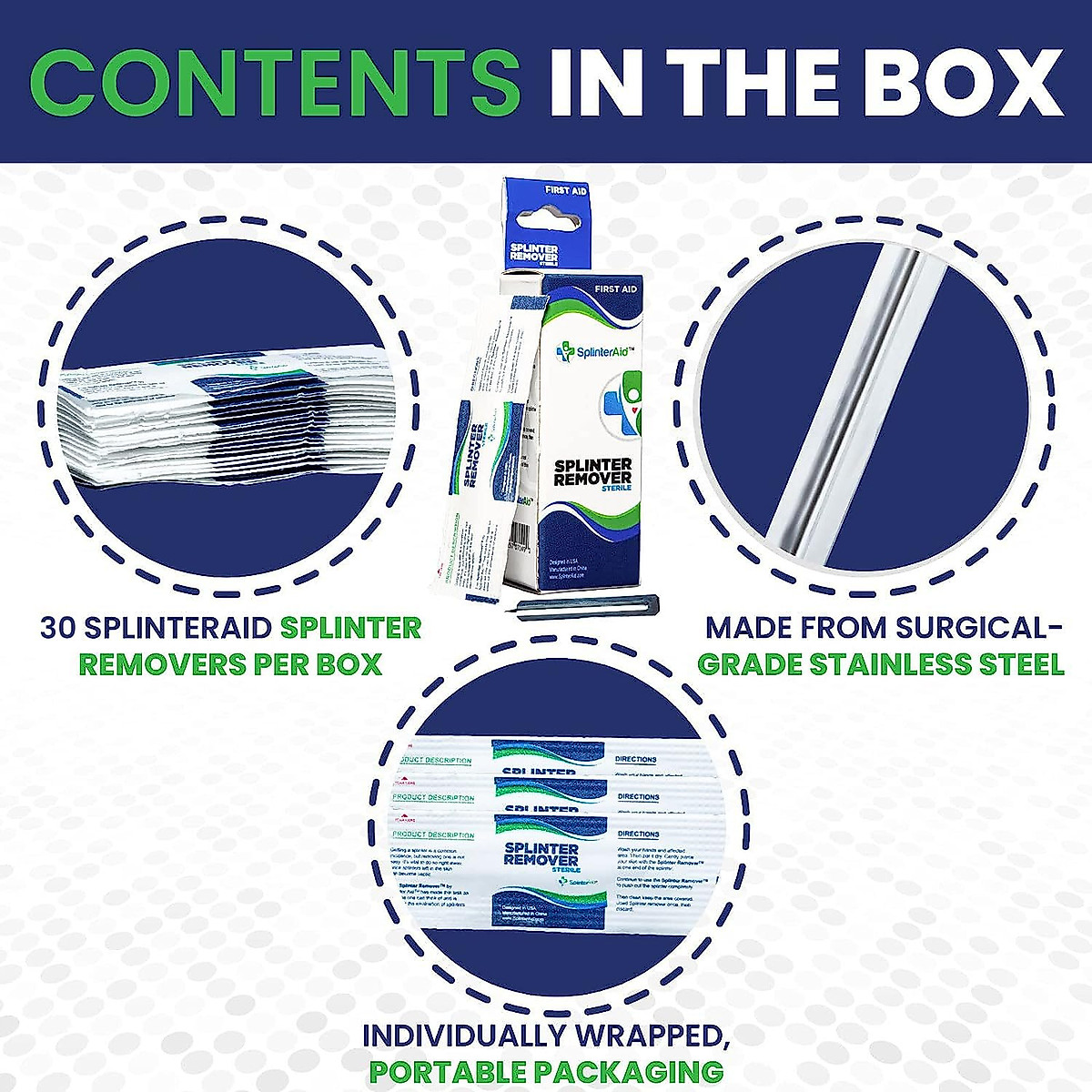 SplinterAid - Painless Splinter Removal Kit | Effortless Quick Splinter Out | Essential First Aid for Outdoors, Home, Travel | Ideal for Camping, Hiking, Woodworking, DIY Supplies | No Tweezers