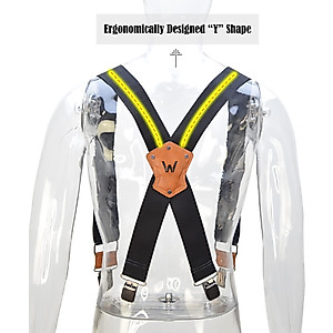 WELKINLAND 2Inch Suspenders for men heavy duty, Men's suspenders, Big Black suspenders, Suspenders for men, Black suspenders men for jeans, Heavy Duty suspenders for men, Work suspenders for men