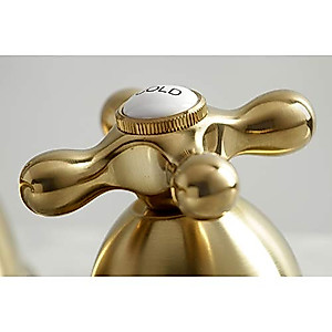 Kingston Brass KS3967AX 8 in. Widespread Bathroom Faucet, Brushed Brass