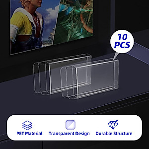 Mcbazel LOT 10 Clear Case Sleeve Protector for Super Nintendo SNES Games Cartridge (Set of 10)