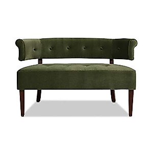 Jennifer Taylor Home Celia Love Seats, Olive Green Performance Velvet