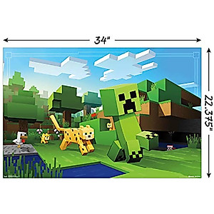 Trends International Minecraft Ocelot Chase Wall Poster 22.375" x 34"