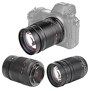 Vipxyc Camera Lens, F1.05-16 50mm Manual Focus Lens Z Mount Full Frame/APS Lens Black for Nikon Z6/Z7/Z50/Z6II/Z7II Camera