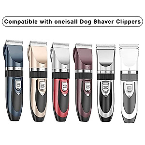 DODAER 2 Pack Replacement Blade Compatible with oneisall Low Noise Dog Clippers, Made of Ceramic Blade & Stainless Steel Blade