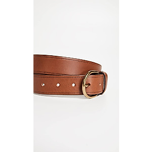 Madewell Women's Medium Perfect Leather Belt, Pecan, Brown, M