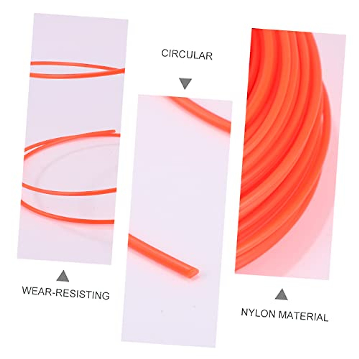 3pcs Lawn Mower Parts Lawnmower Parts Square Tool Trimmer Nylon Trimmer line Grass Trimmer Wire Simple Mower Parts Cords Mower Brush Cutter Accessories Electric Wire Component