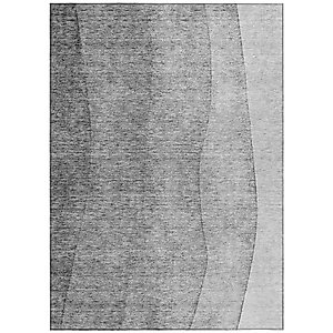 Addison Rugs Chantille ACN625 Gray 9' x 12' Indoor Outdoor Area Rug, Easy Clean, Machine Washable, Non Shedding, Bedroom, Living Room, Dining Room, Kitchen, Patio Rug