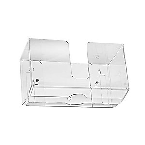 Alpine Industries Acrylic Wall-Mounted Paper Towel Dispenser - Single or Multiple Towel Retrieval - Bi Fold and C Fold (Clear)