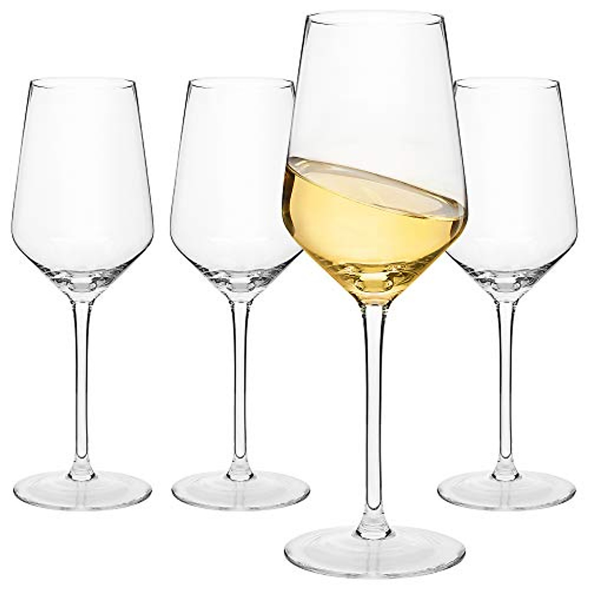 ELIXIR GLASSWARE Crystal Wine Glasses – Hand Blown Red & White Wine Glasses – Set of 4 Long Stem Wine Glasses, Premium Crystal – Wedding, Anniversary, Christmas – 13 oz, Clear