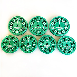 7-Piece Spin Dice Set: Jade Green