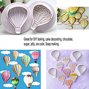 Markeny 10 Pack Cake Fondant Embossing Mold Balloon Cloud Fence Cookie Cutters Biscuit Moulds for Sugarcraft Fondant Baking Mold Cupcake Decorating