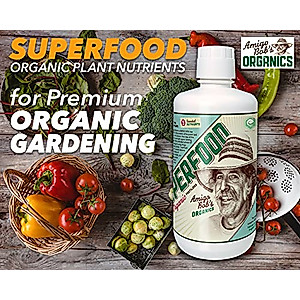 Amigo Bob's Organics 32 Ounce Superfood Organic Fertilizer Concentrate 5-in-1 Soil Amendment - Seaweed Freshwater Algae & Whole Fish for Any Grow Use