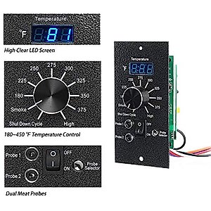 Digital Thermostat Kit for Traeger Control Panel Kit Parts Replacement, Upgrade Digital Thermometer Pro Controller Temperature Control Board for Traeger Pellet Grills, with Dual Meat Probes