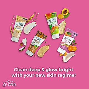 St. Ives Radiant Skin Face Scrub For Dull Skin Pink Lemon and Mandarin Orange Dermatologist-Tested Face Wash Scrub With 100 percent Natural Exfoliants 6 oz