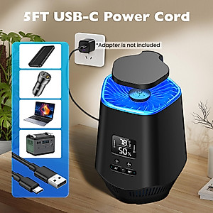 Fruit Fly Traps for Indoors, Smart Fly Trap Indoor for Home, Gnat Traps for House Indoor Bug Zapper Flying Insect Trap for Plants Moths Mosquitoes with 10 PCS Refill