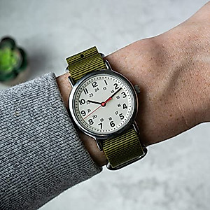 Benchmark 18mm Army Green Nylon Watch Band - One Piece Waterproof Ballistic Nylon - Slip Through Military Style Zulu Watch Strap for Men & Women