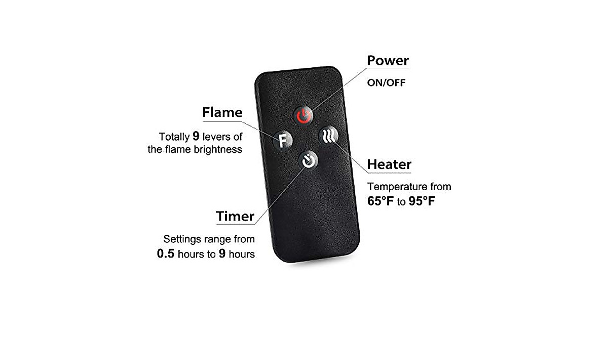 28" Electric Fireplace Insert with Remote Control