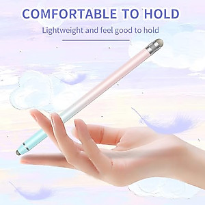 Stylus Pens for Touch Screens(3 Pcs), High Sensitivity Fiber Tips Capacitive Stylus for iPad iPhone Tablets Samsung Galaxy All Universal Touch Screen Devices (Gradient Blue)