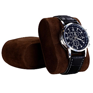 BEWISHOME 20 Slot Watch Box for Men Watch Case, Watch Display Case with Real Glass Lid, 2 Layers Watch Holder Organizer, Metal Hinge, Brown Leather SSH24Z