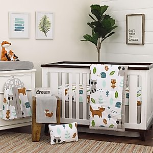 NOJO Dreamer Little Woodland Friends 8 Piece Nursery Crib Bedding Set