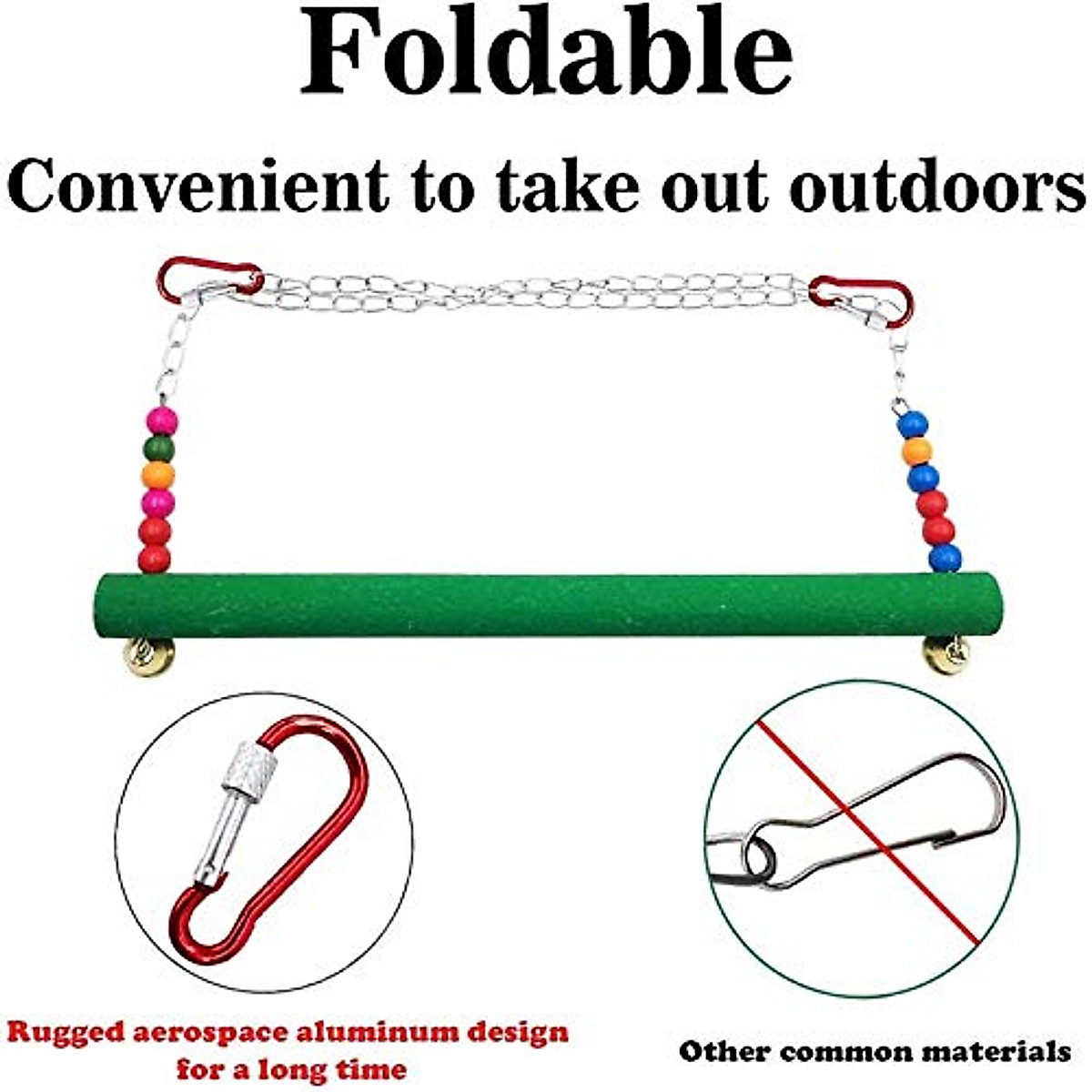 Huders Chicken Toys Chicken Swing and Chicken Bird Xylophone Toy - Wood Stand for Hens Handmade Chicken Coop Swing Ladder Toys Vegetable Hanging Feeder for Chicken